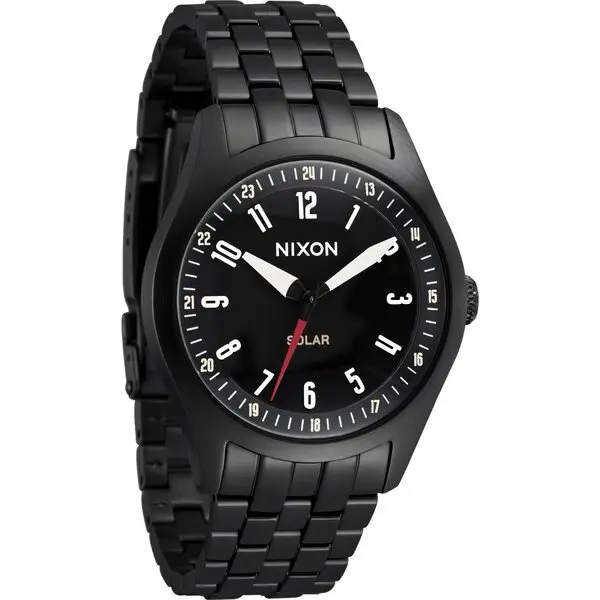 Nixon Echo Solar Automatic Bracelet Watch - Black/black