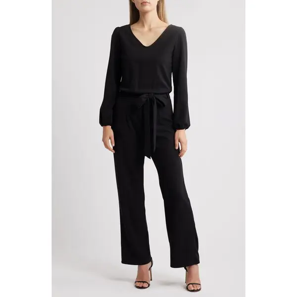 NIKKI LUND Aileen Long Sleeve Jumpsuit - Black