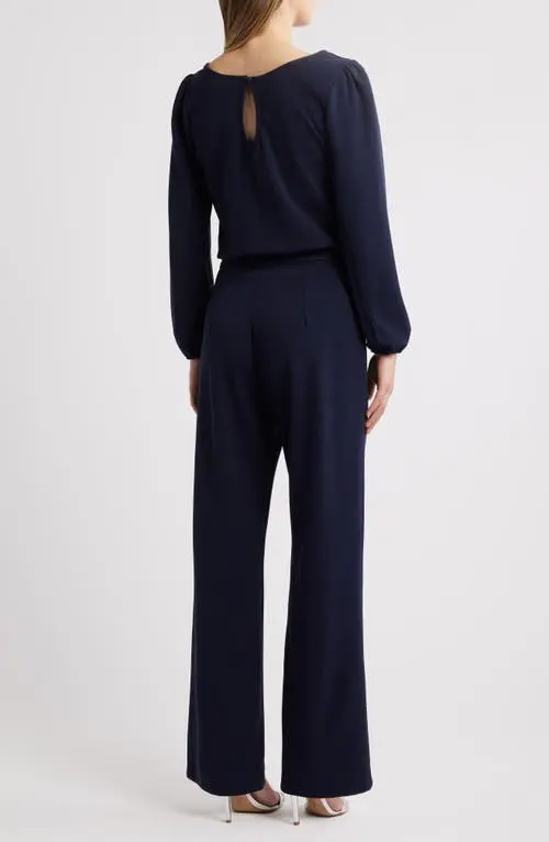 NIKKI LUND Aileen Long Sleeve Jumpsuit - Navy