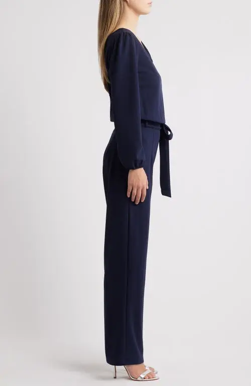NIKKI LUND Aileen Long Sleeve Jumpsuit - Navy
