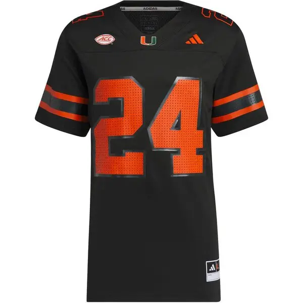 Adidas 24 Miami Hurricanes Premier Strategy Jersey