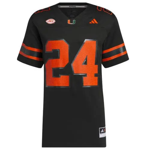 Adidas 24 Miami Hurricanes Premier Strategy Jersey