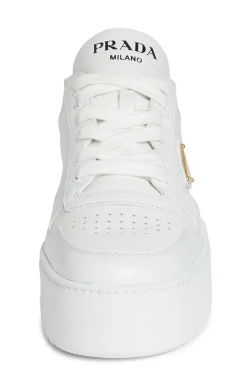 Prada Flatform Downtown Leather Sneakers