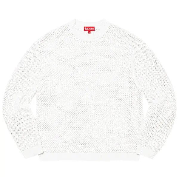 Supreme Open Knit Smallbox Sweater - White