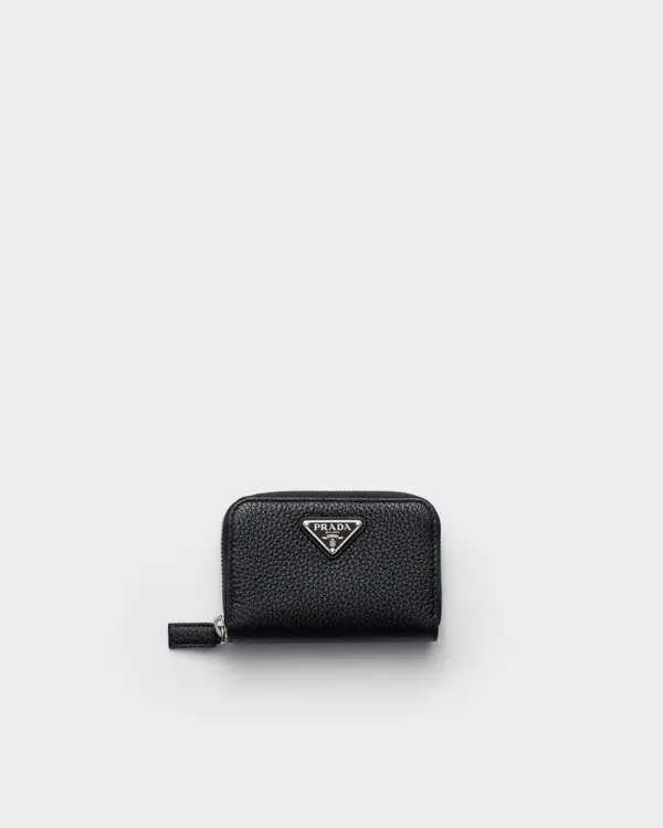Prada Leather Coin Purse - Black
