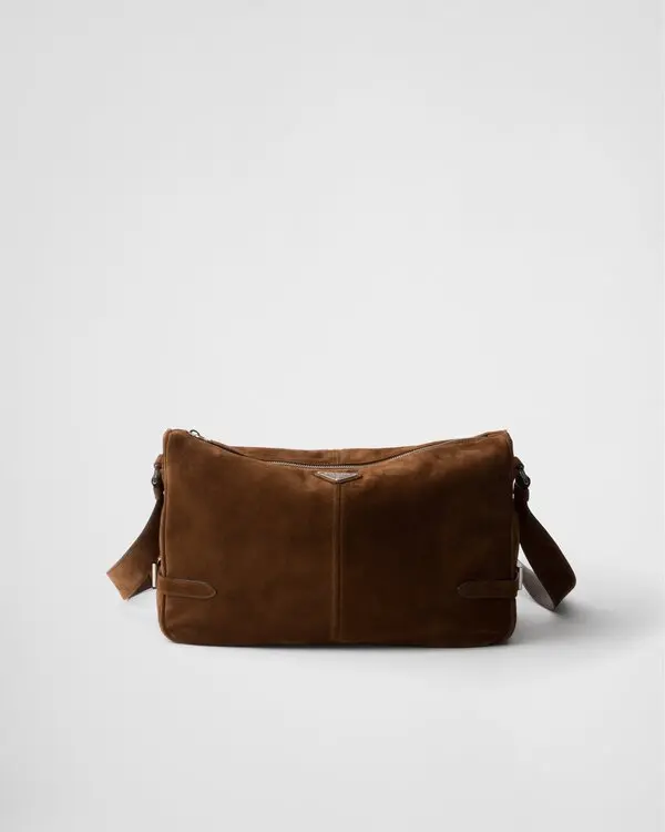 Prada Suede Shoulder Bag - Cocoa Brown
