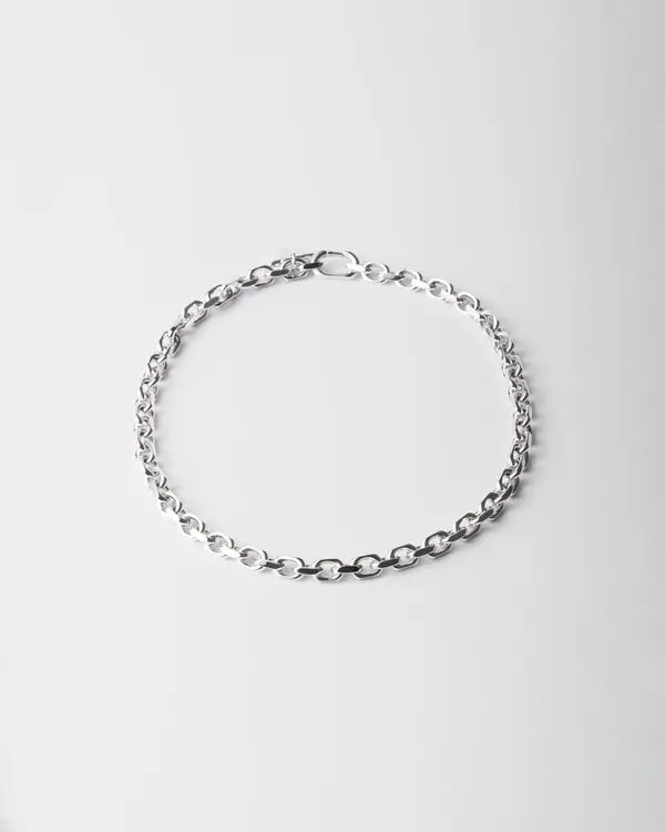 Prada Sterling Chain Necklace - Silver