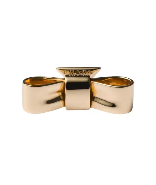 Prada Eternal Bow Stud Earrings - Gold
