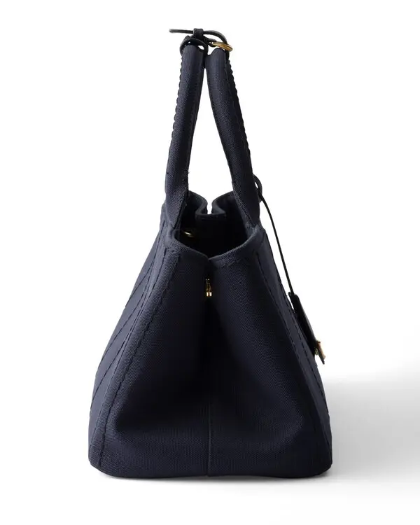 Prada Jardinière Large Cotton Canvas Handbag