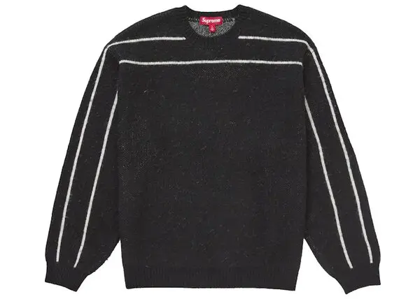 Supreme Striped Sweater Black Editorialist