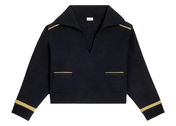 Celine Cropped Military Vareuse Wool Jacket