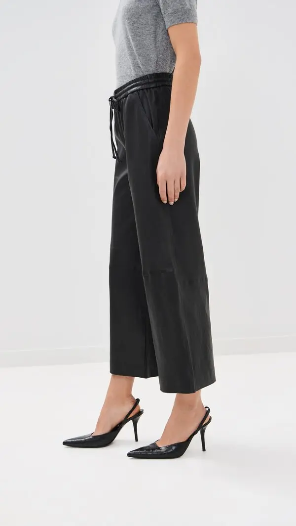 Sprwmn Cropped Leather Pants