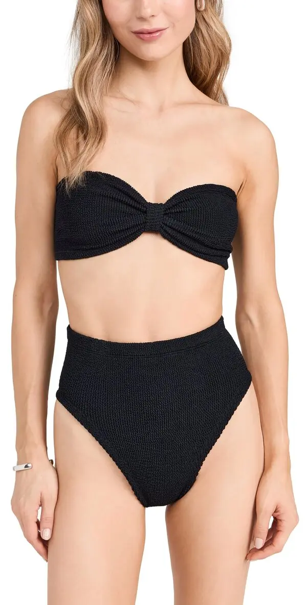 Hunza G Ruby Bandeau Bikini Set - Black