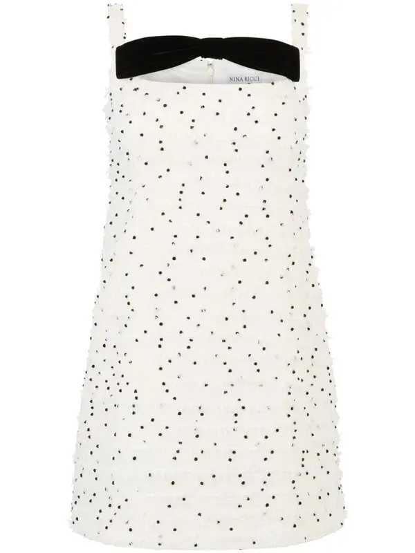 Nina Ricci Square-neck Mini Dress - White