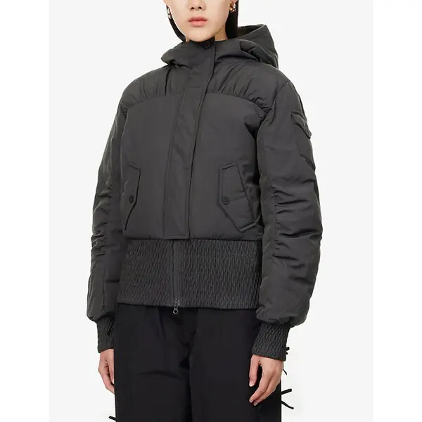 Peachy Den Sandy Padded Shell Bomber Jacket - Graphite | Editorialist