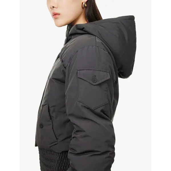 ジャケット・アウター Sandy Peachy Den Sandy Padded Shell Bomber Jacket - Graphite | Editorialist