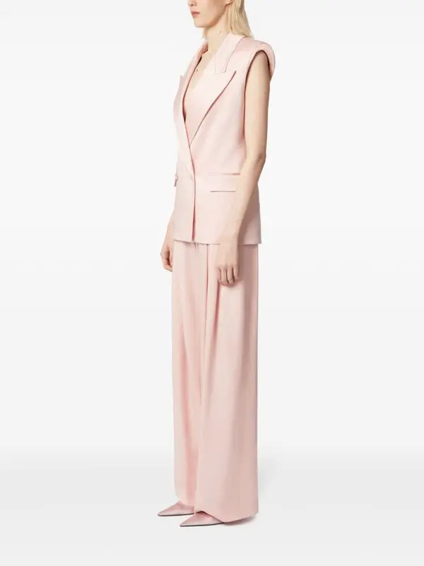 Nina Ricci Double-breasted Crepe Vest - Pink