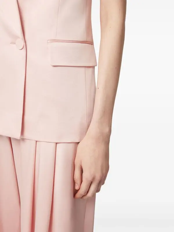 Nina Ricci Double-breasted Crepe Vest - Pink