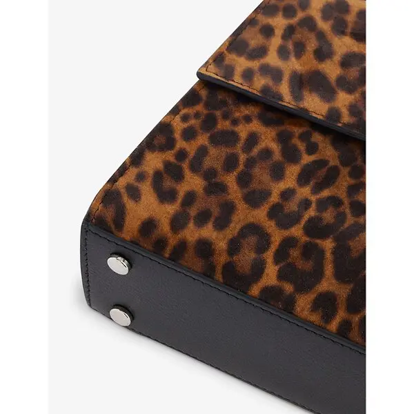 HUNTING SEASON Small Print Leather Top-handle Bag