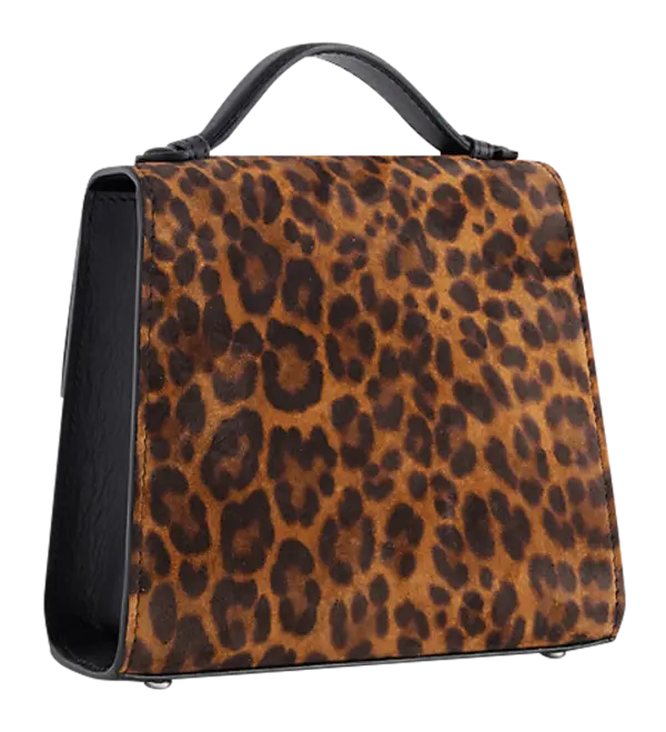 HUNTING SEASON Small Print Leather Top-handle Bag