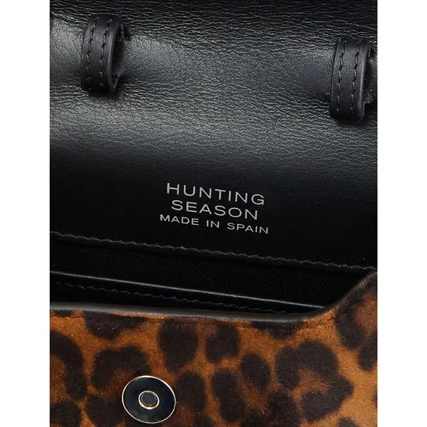 HUNTING SEASON Small Print Leather Top-handle Bag