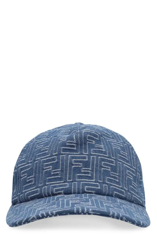 Fendi Ff Logo Baseball Cap - Navy