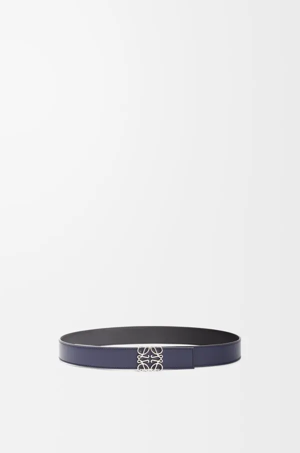 Loewe Reversible Anagram Belt - Ocean/black/palladium