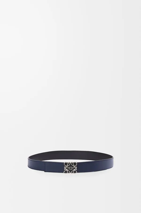 Loewe Reversible Anagram Belt - Ocean/black/palladium