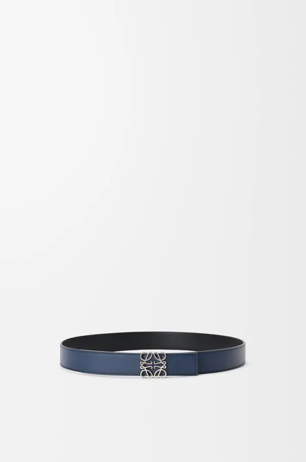 Loewe Reversible Anagram Belt - Ocean/black/palladium