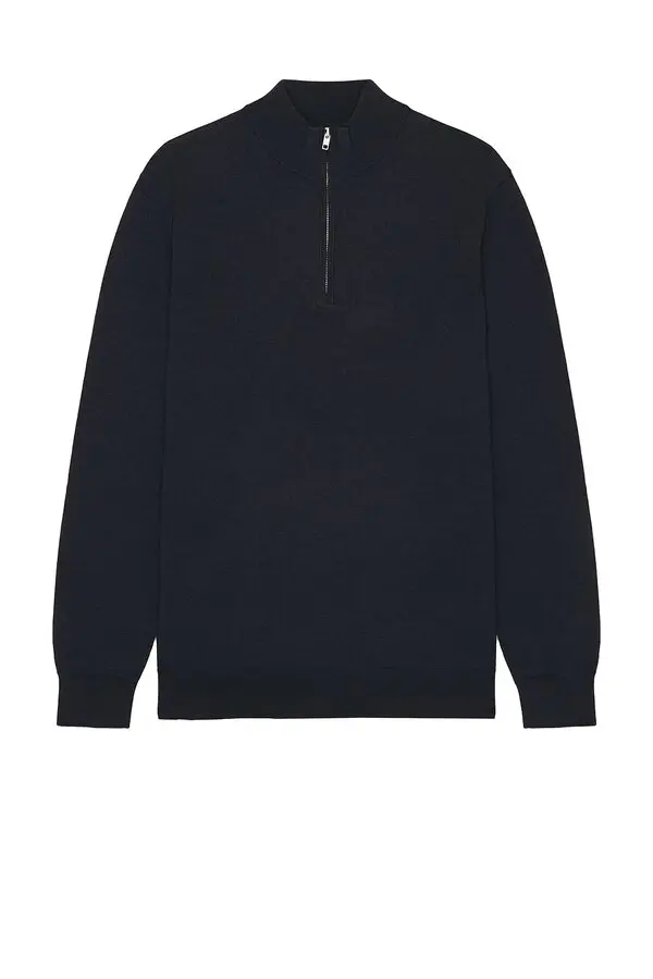 Nn07 Sergio Zip Mock Neck Sweater - Navy Multi
