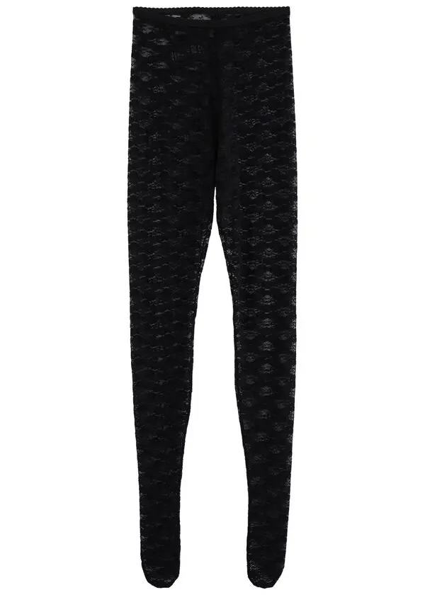 SELF-PORTRAIT X Christopher Kane Lace Tights - Black