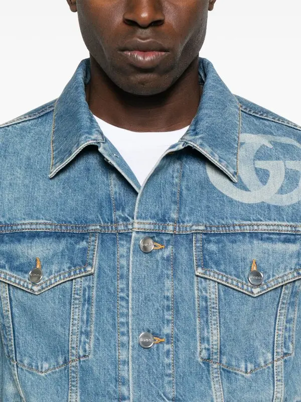 Gucci Denim Jacket In Blue | Editorialist