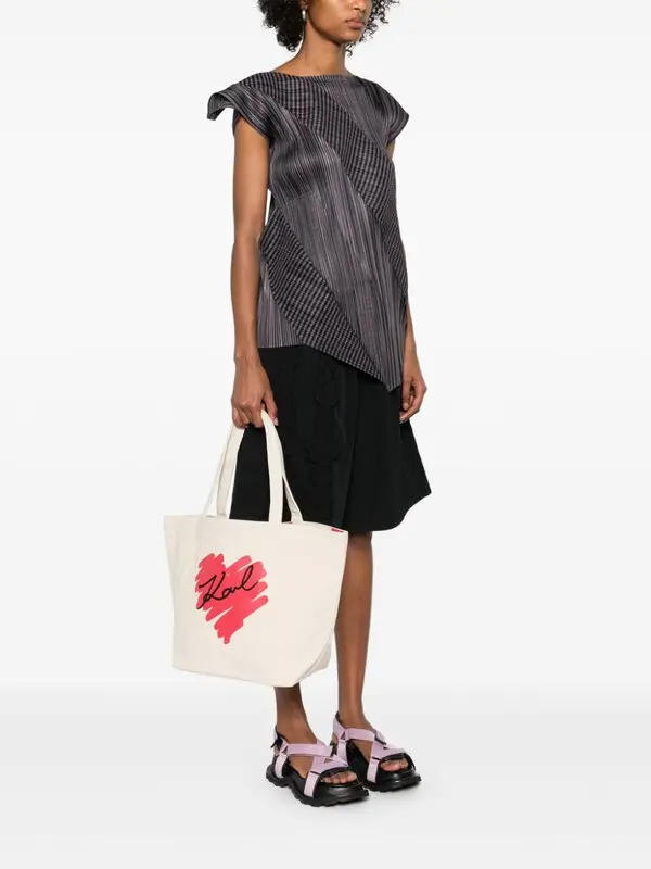 Karl Lagerfeld K/hearts Reversible Tote - Neutrals