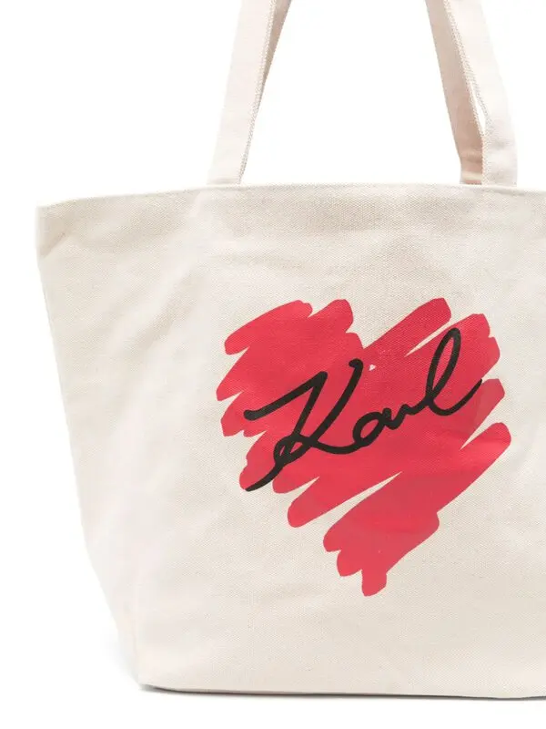 Karl Lagerfeld K/hearts Reversible Tote - Neutrals