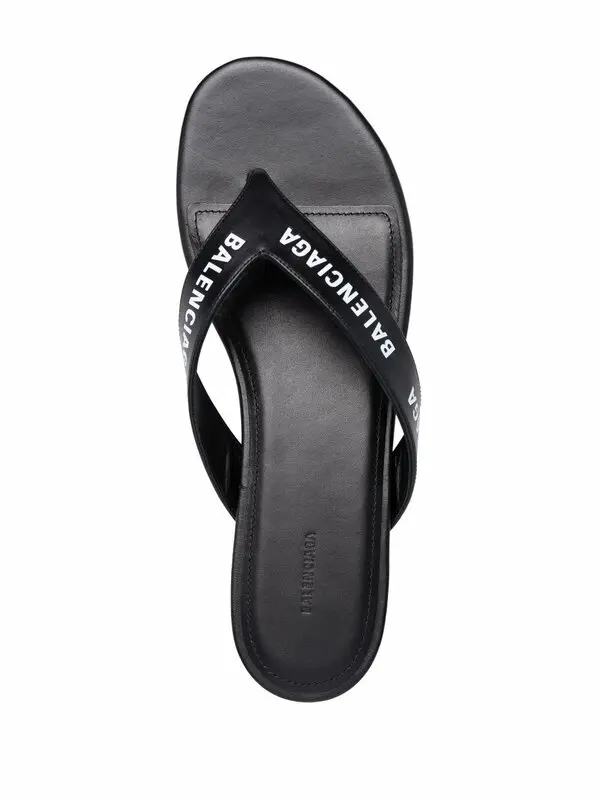 Balenciaga Logo-strap Flip Flops