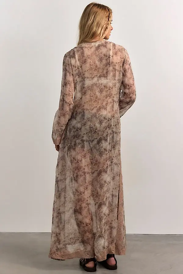 Free People Grace Kelly Sheer Kaftan Jacket