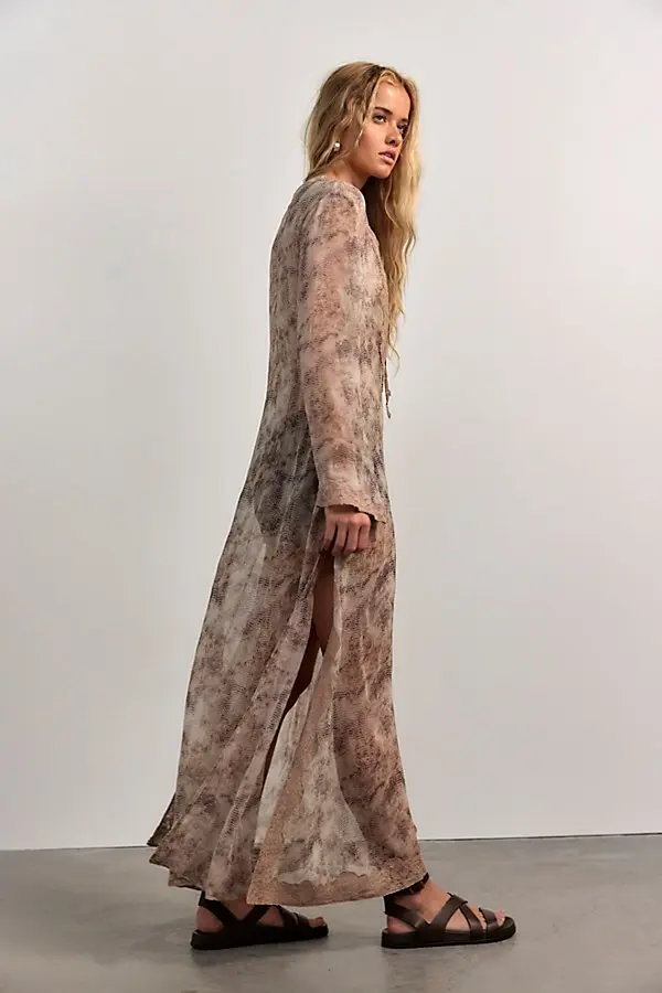 Free People Grace Kelly Sheer Kaftan Jacket