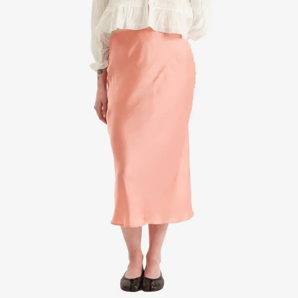 Rixo Ardith Silk Midi Skirt