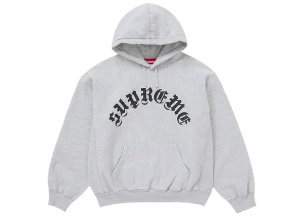 Supreme Printed Arc Hooded Sweatshirt - Heather Grey