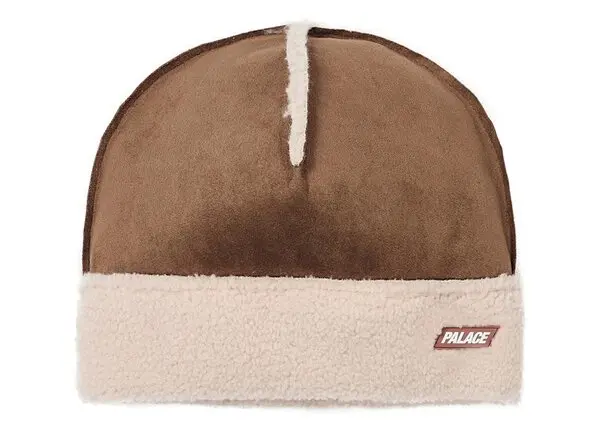 PALACE Shearling Beanie - Caked Brown