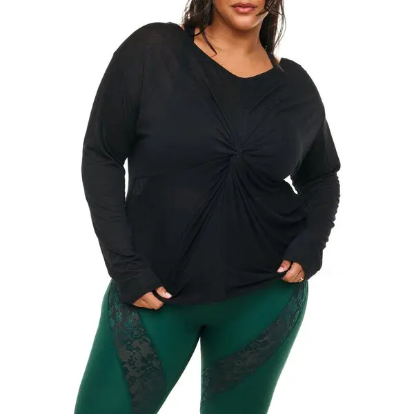 ADORE ME Mallory Long Sleeve Twist Front Top