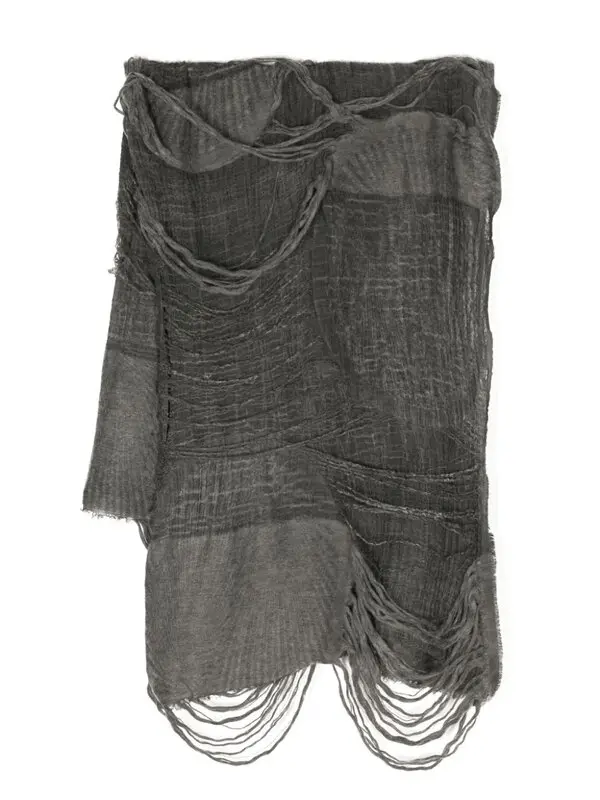 FORME D'EXPRESSION Fiamma Distressed Scarf - Grey