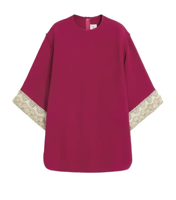 Valentino Garavani Silk Embroidered Kaftan Top