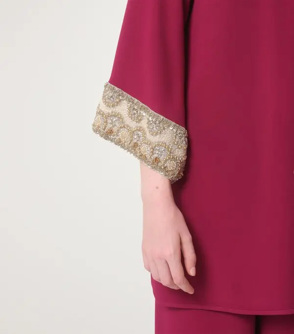 Valentino Garavani Silk Embroidered Kaftan Top