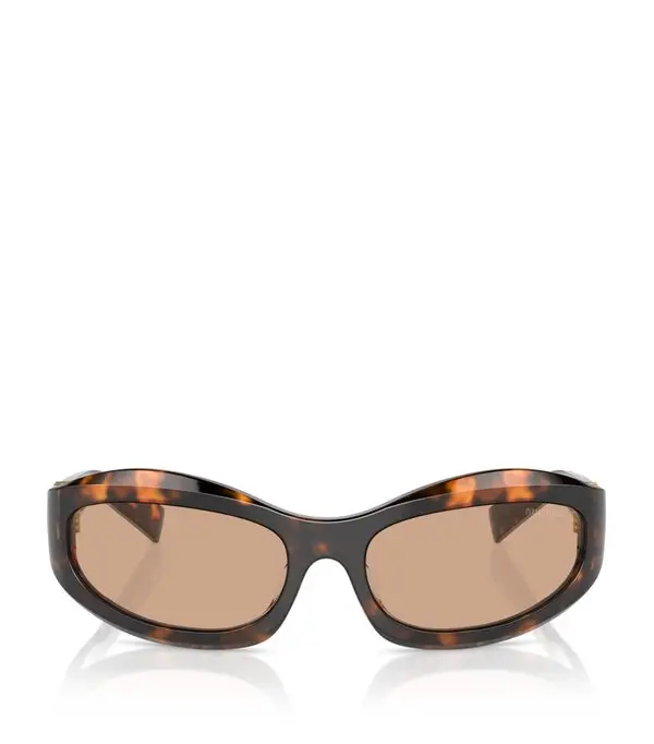 Miu Miu Mu14zs Acetate Cat Eye Sunglasses - Brown