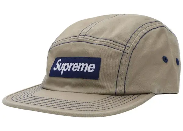 Supreme Contrast Stitch Camp Cap - Tan