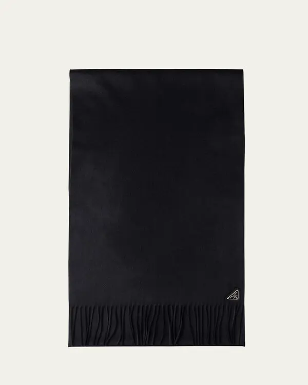 Prada Cashmere And Silk Scarf - Nero