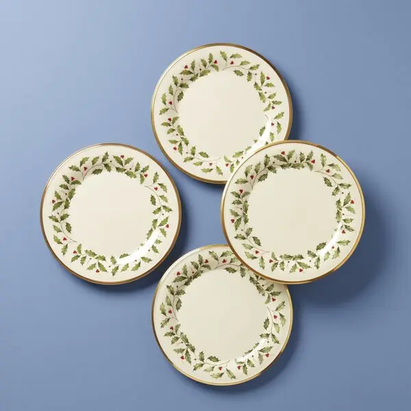 LENOX Holiday Dinnerware Dinner Plates, Set Of 4