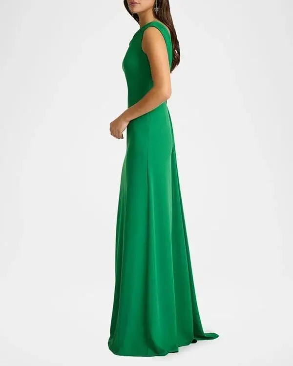 Tadashi Shoji Draped Gown - Bamboo
