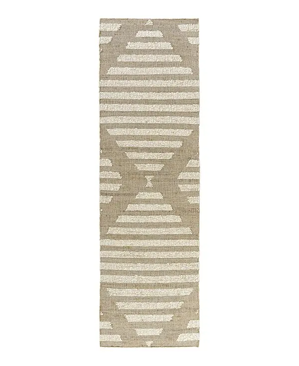 LR HOME Geoblend Geobl-82517 Runner Area Rug, 2'6 X 8 - Natural/ivory